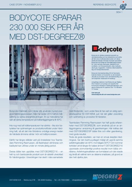 12049 DST-DEGREEZ - CaseStory - Bodycote - 11 ... - dstkemi.se