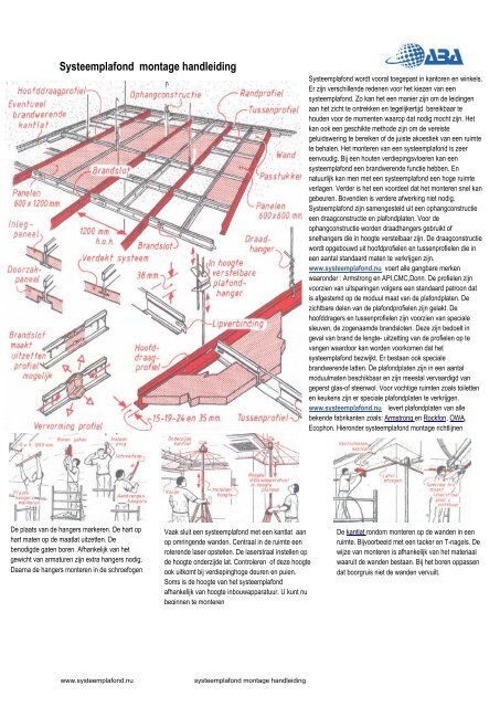 systeemplafond montage handleiding - Systeemplafond.nu