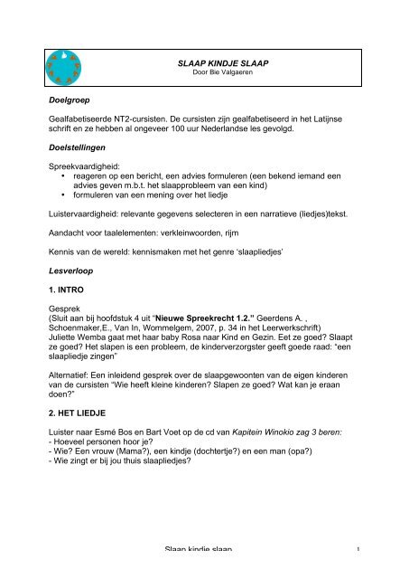 Slaap kindje slaap - vreemde eend