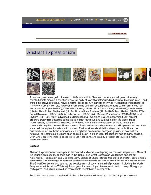 Abstract Expressionism | Special Topics Page ... - Physics of Writing