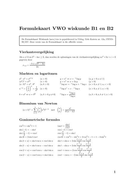 Vwo Wiskunde A 2019-1: Allerlei Formules Opdracht 13 Een, 41% OFF