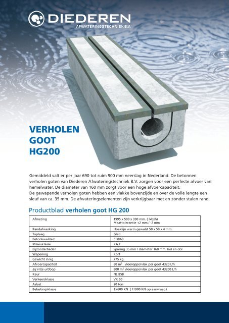 VERHOLEN GOOT HG200 - Diederen Afwateringstechniek