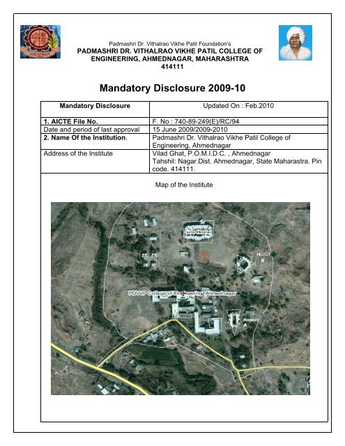 Mandatory Disclourse - PDVVP College of Engineering