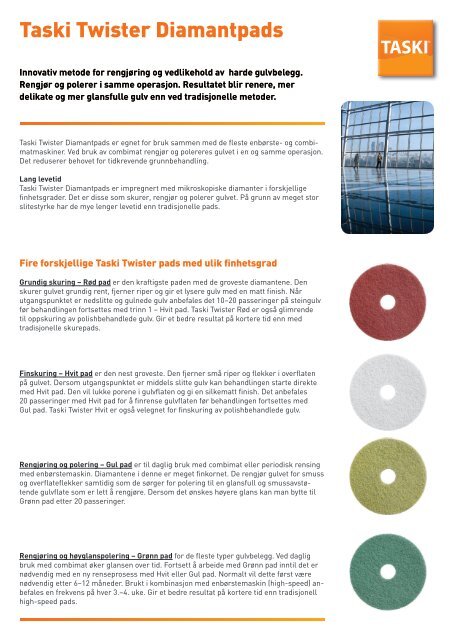 Taski Twister Diamantpads