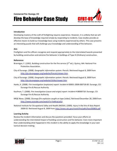 Fire Behavior Case Study - CFBT-US!