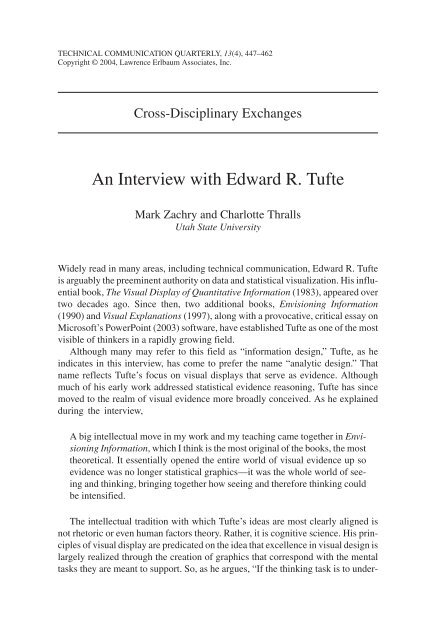 An Interview with Edward R. Tufte.pdf - Edward Tufte
