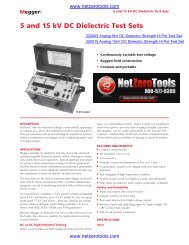 Megger 550005B Datasheet - Netzerotools.com
