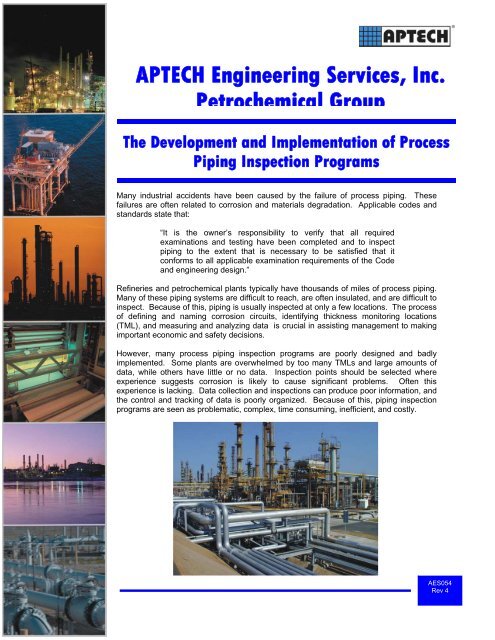 Process Piping Inspection Programs - GCG