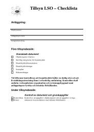 Tillsyn brandfarlig vara – Checklista Anläggning