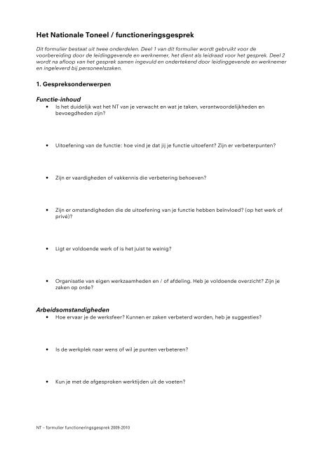 Formulier functioneringsgesprek 2009 ….pdf - CAO theater