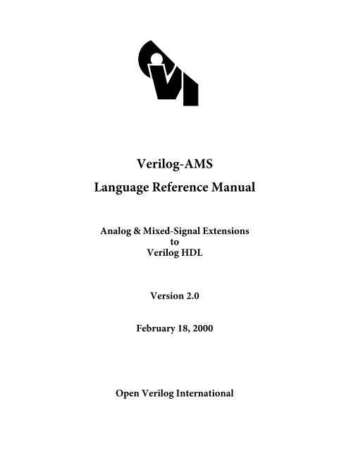 Verilog-AMS Language Reference Manual