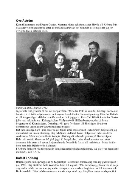 Ove Åström Kaféet i Kriberg