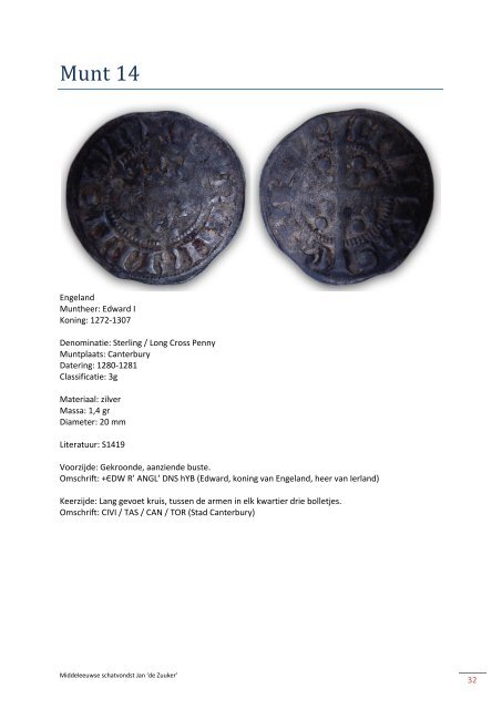 Munt 14 Engeland Muntheer