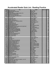 Accelerated Reader List, 5th Grade