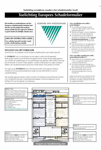 Toelichting Europees Schadeformulier - TVM Verzekeringen