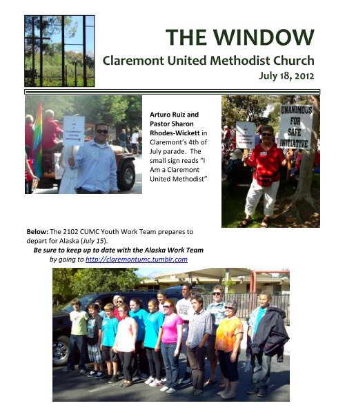 July 18, 2012 - Claremont United Methodist Church