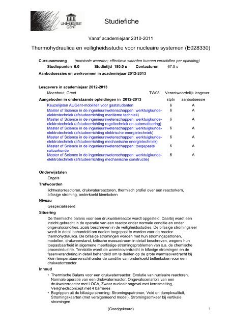 Studiefiche - Studiegids