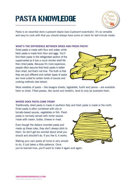 Pasta knowledge - Jamie's Home Cooking Skills