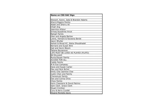 Name on sign - OACCSS - Calgary Science School