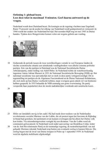 tekst: 2e wereldoorlog - NT2 Taalmenu