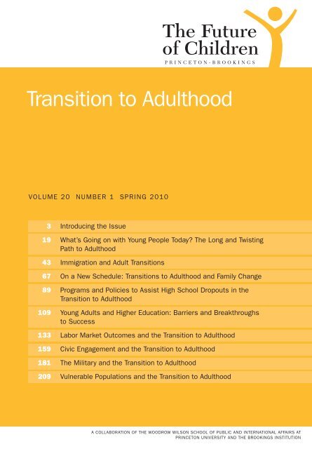 Transition to Adulthood - The Future of Children
