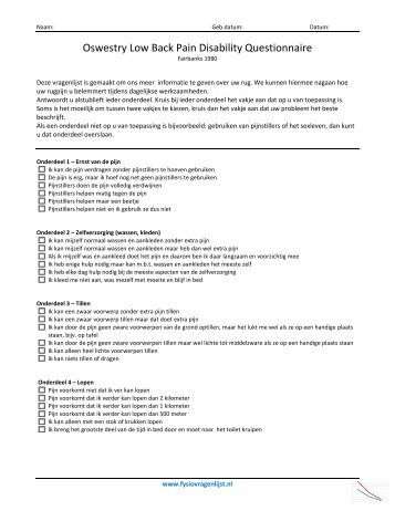 Fysiovragenlijst Magazines