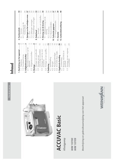 Handleiding Weinmann Accuvac Basic
