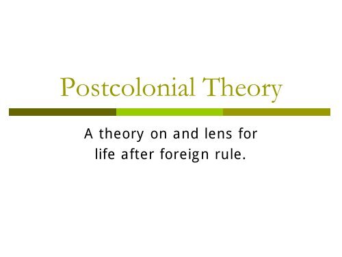 Post-Colonial-Theory-ppt - The Narts Mahir Barut