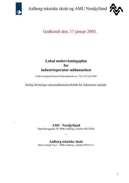 Lokal undervisningsplan - AMU Nordjylland
