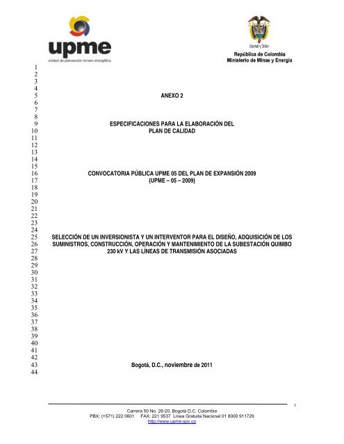 Anexo No. 2-Plan de Calidad - Upme