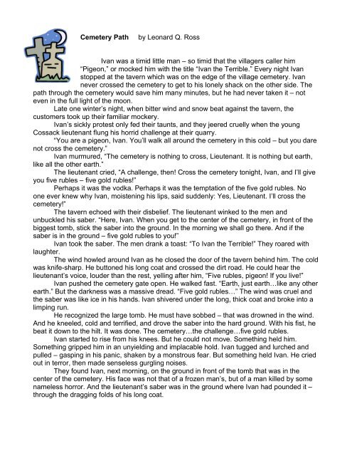 Cemetery Path by Leonard Q