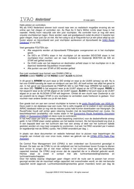 PDF - ver. 21/01/2008 - IVAO NEDERLAND