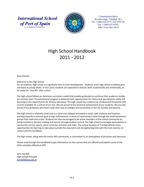 High School Handbook