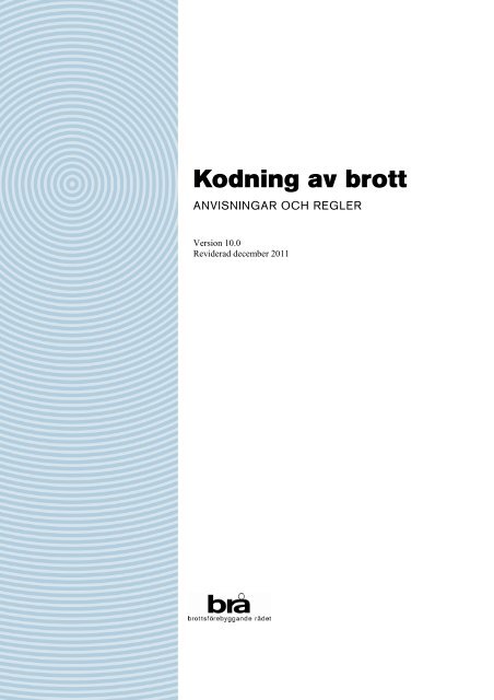 Kodning av brott - Brottsförebyggande rådet