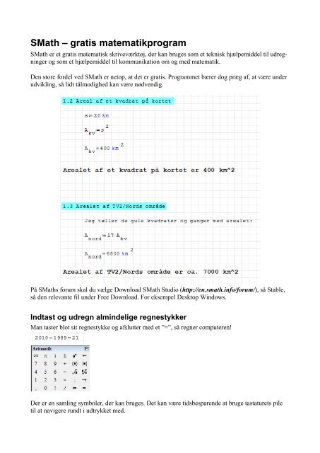 SMath – gratis matematikprogram