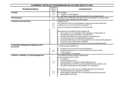 Checklist NEN 8112:2010 - Kompas Veiligheidsgroep BV