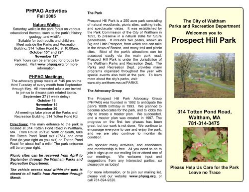 Prospect Hill Park Advocacy Group