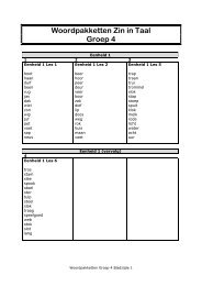 Woordpakketten Taal Actief groep 8 woordpakket 1 doch ... - De Bron