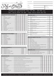 Bestellijst - voorbeeld