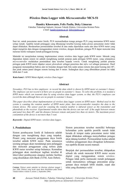 Wireless Data Logger with Microcontroller MCS-51