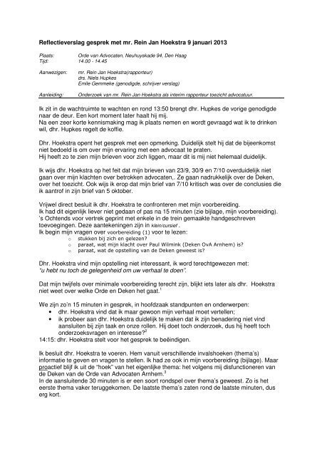 gespreksverslag - Introductie