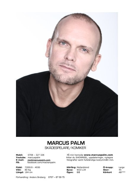 CV i PDF-format att ladda ner - Marcus Palm