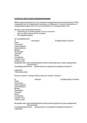 Download standaard koopcontract - Goedhart Finance