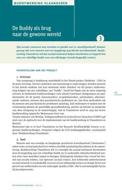 De Buddy als brug naar de gewone wereld - VVGG