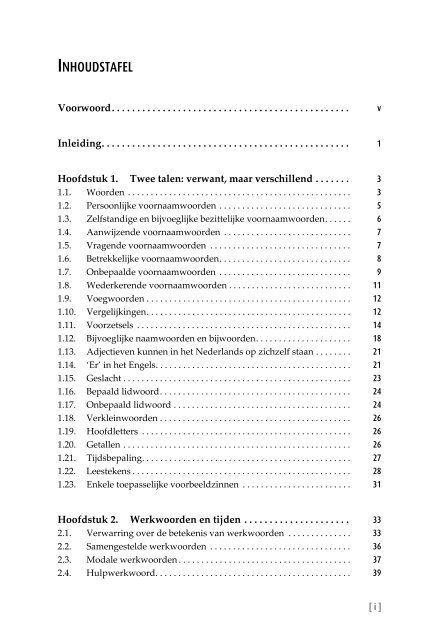 INHOUDSTAFEL - Academia Press