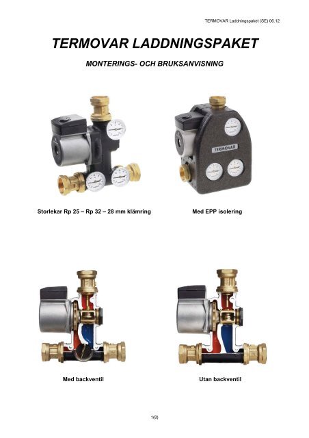 Monterings- och bruksanvisning