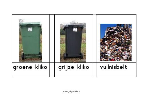 groene kliko grijze kliko vuilnisbelt - Juf Janneke