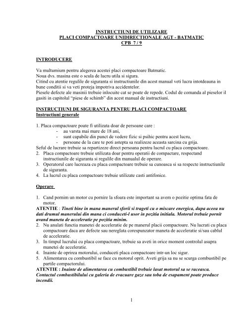 instructiuni utilizare