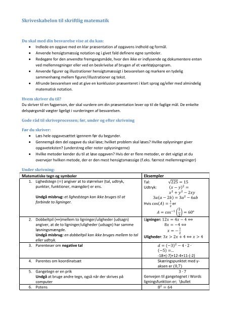 Matematiske Ligninger II. Sammenhænge Og Ligninger | Matematik 4 6