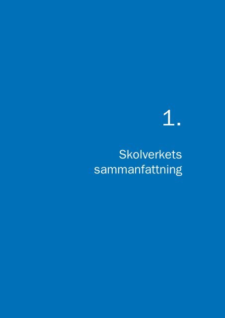 Sammanfattning av Rapporten - Skolverket